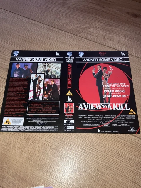 A VIEW TO A Kill - rare VHS Pre cert sample video sleeve. James Bond £ ...