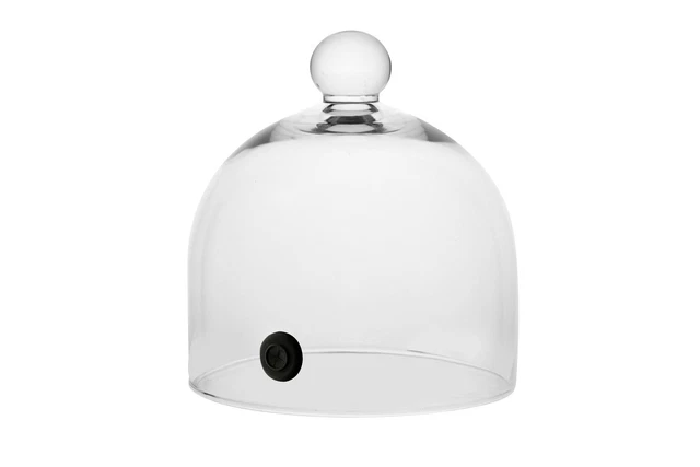 CLOCHE VERRE AVEC Joint D'Étanchéité pour Arômes de Fumée 15,5x17h CM ...