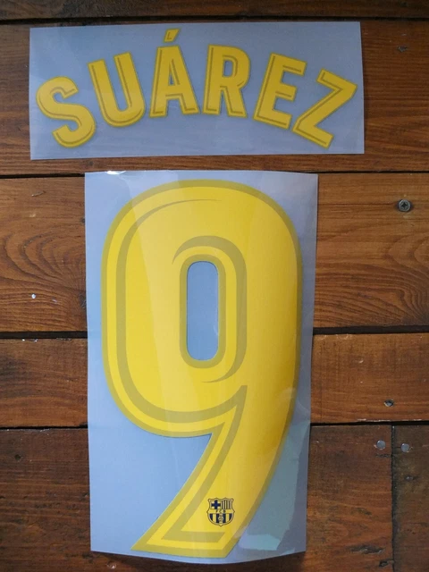 OFFICIAL SPORTING ID Barcelona 2017/18 Shirt Name & Number SUAREZ 9 ...