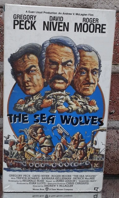 THE SEA WOLVES, Gregory Peck, Roger Moore, Vhs Warner Bros 1980 Sealed ...