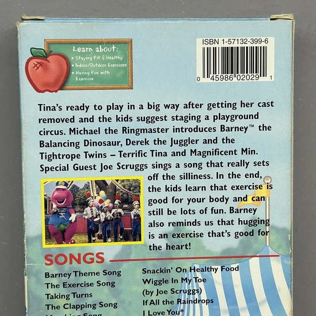 BARNEY’S EXERCISE CIRCUS VHS 1998 Video Tape Sing Along Songs PBS Kids ...