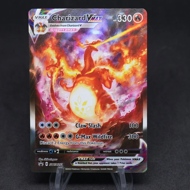 CHARIZARD VMAX SWSH261 Ultra Premium Promo Full Alt Art Holo Pokemon ...