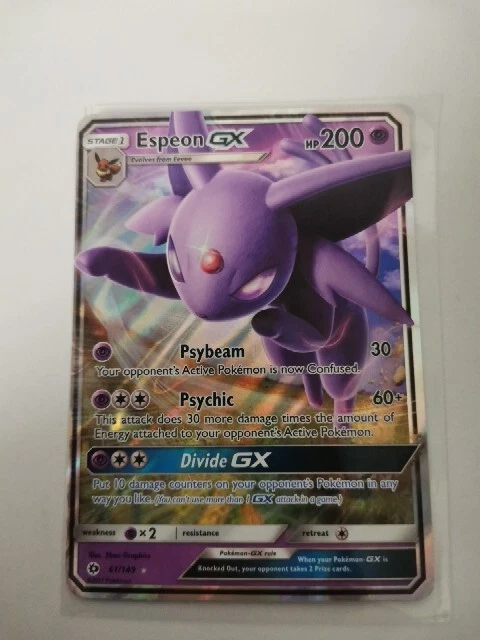 POKEMON KARTE PSIANA Espeon GX 61/149 Sonne & Mond Sun & Moon Holo FullArt NM EN EUR 2,00 ...