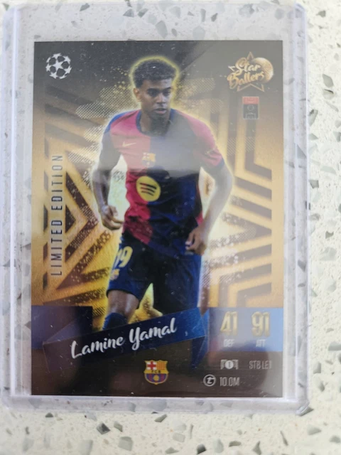 LIMITED EDITION LAMINE Yamal Match Attax 2024/2025 Barcelona 24/25 Star ...