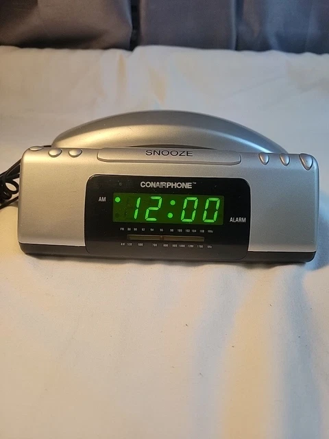 CONAIR TCR200MS CLOCK AM/FM Radio Telephone Lighted Dial Pad Snooze ...