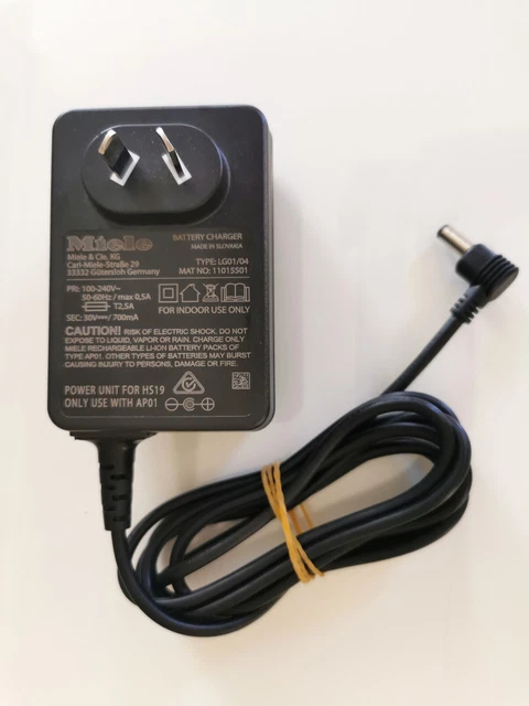 GENUINE MIELE AC/DC Adapter Charger Cord for Triflex HX1/HX2 Stick ...