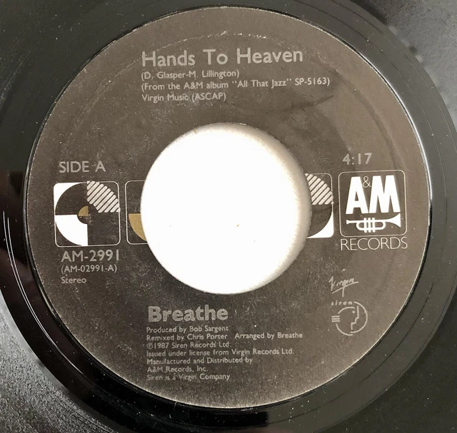 BREATHE HANDS TO Heaven b/w Life And Times 7" 45rpm UK 1987 VG+ £4.79 ...