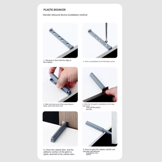 CABINET CATCHES DOOR Stop Drawer Damper Bufferssoft Quiet Close with ...