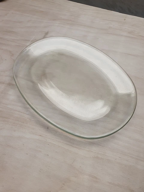 VINTAGE PYREX OVAL Dinner Plates x 2 Clear Glass good condition £4.99 ...
