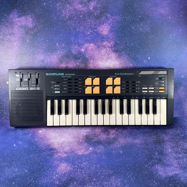 VINTAGE CASIO SK-5 Sampling Keyboard Electronic *Works, No Battery ...