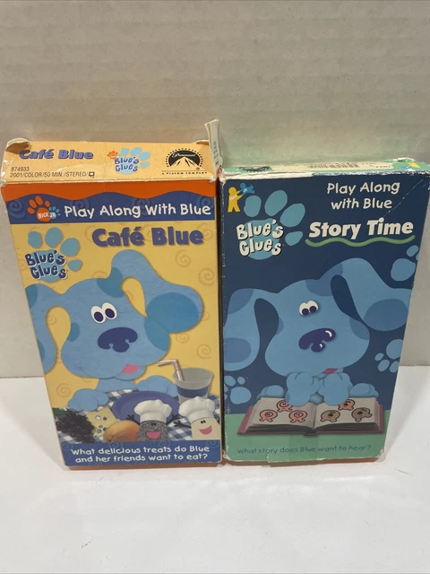 BLUE'S CLUES CAFE Blue VHS Video Tape Nick Jr. RARE Poor Cover Story ...
