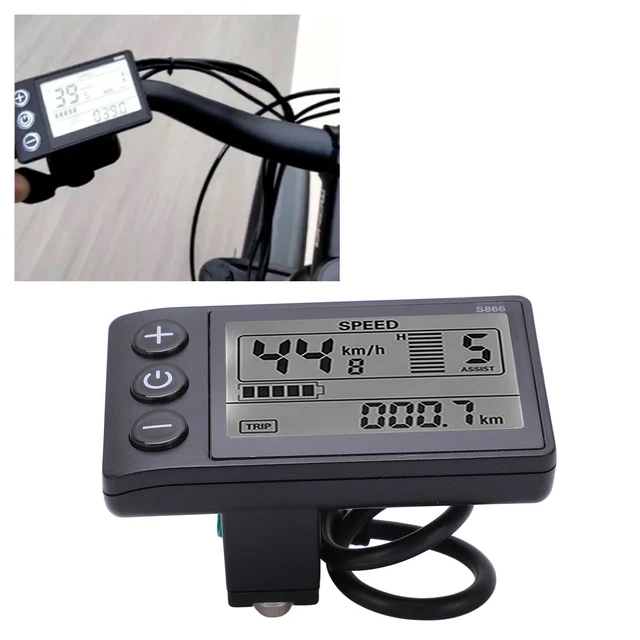 S866 LCD-DISPLAY PANEL Meter 24V 36V 48V Bedienfeld für E-Bike ...
