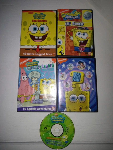 NICKELODEON SPONGEBOB SQUAREPANTS DVD Lot Of 5 Classic Cartoons For ...
