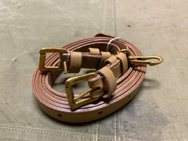 WWII US M1 Garand Rifle Leather Scabbard Replacement Straps-Pair £17.87 ...