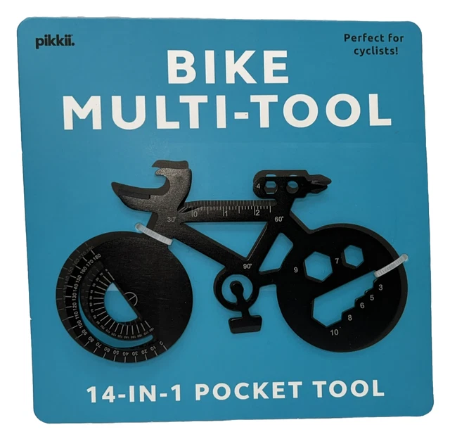 PIKKII BIKE MULTI-TOOL 14-In-1 Pocket Tool Cycling Cyclist Gift £3.00 ...