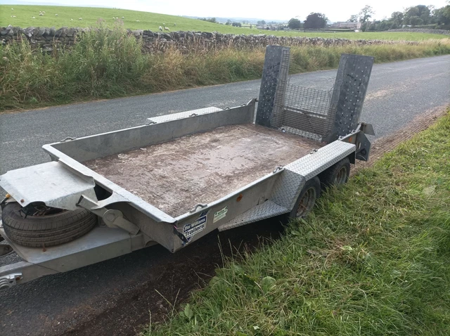 IFOR WILLIAMS GH1054BT Heavy Duty Plant Trailer Beaver Tail 3500 Kg ...