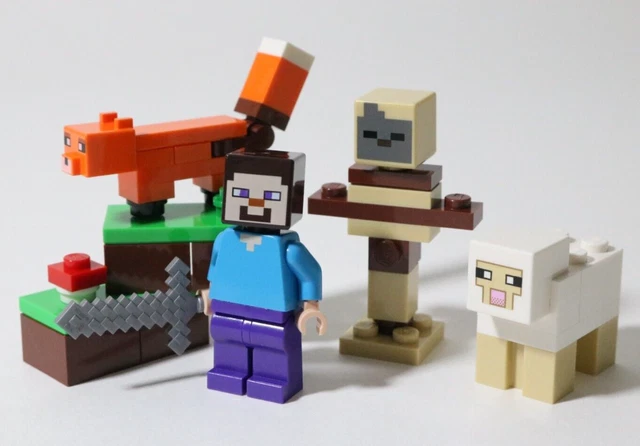 LEGO MINECRAFT STEVE Ocelot Sheep Fox Minifigures Husk Trainer - All ...
