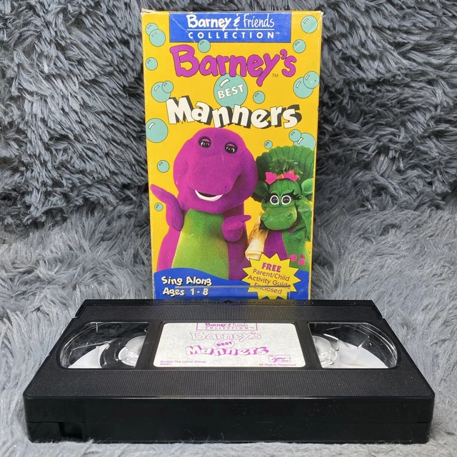 BARNEY & FRIENDS Barneys Best Manners VHS 1993 Baby Bop Lyons Sing ...