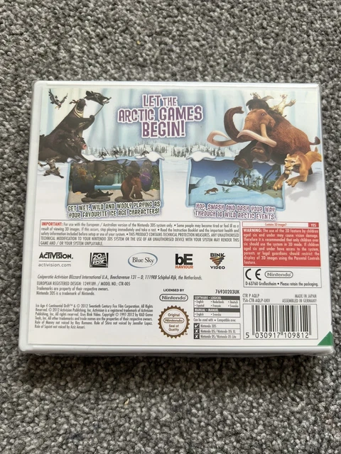 ICE AGE 4 Continental Drift Arctic Games Nintendo 3DS Game New Sealed ...