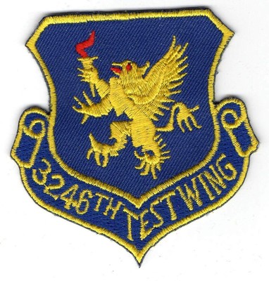 OLD USAF PATCH - 3246th test wing-Eglin AFB-inactivated october 1992 £7 ...