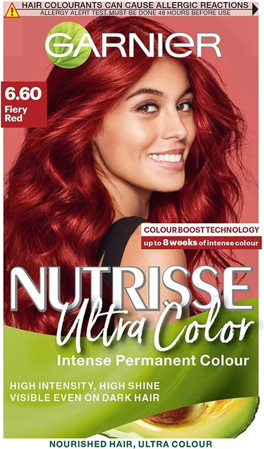 GARNIER NUTRISSE ULTRA Color, Permanent Hair Dye, Intense Colour 6.60 ...