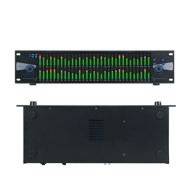 PRO GRAPHIC EQUALIZER Digital Equalizer Dual 31-Band Spectrum Display ...