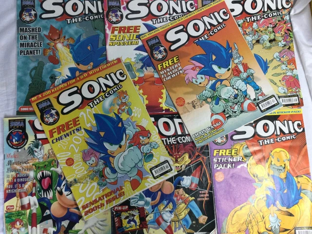VINTAGE SONIC THE Hedgehog Comics Retro Collectable Magazines Sega ...