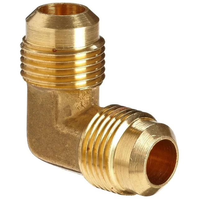 90 DEGREE FLARE Connector Brass Tube Flare Nut Tube Fitting Pipe ...