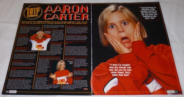 AARON CARTER X2 PAGES FROM FOREIGN MAGAZINE VERY RARE PHOTOS 1997/1998 ...