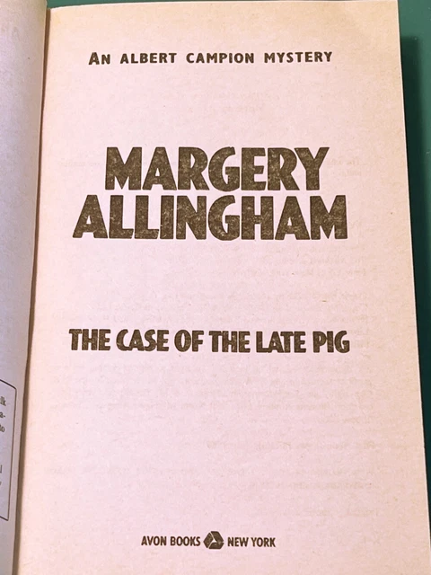 THE CASE OF THE LATE PIG by MARGERY ALLINGHAM 1989 PAPERBACK MYSTERY $5 ...