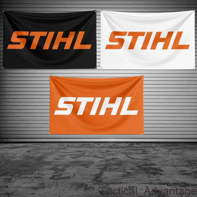 STIHL FLAG BANNER Poster 60cm x 90cm Garage Workshop Man Cave Shed Sign ...