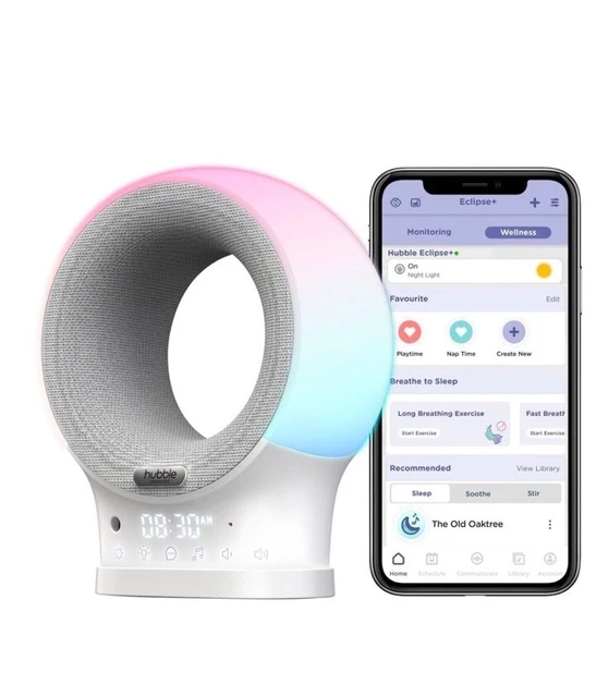 HUBBLE ECLIPSE SMART Wi-Fi Audio Monitor and Soother Machine with Built ...