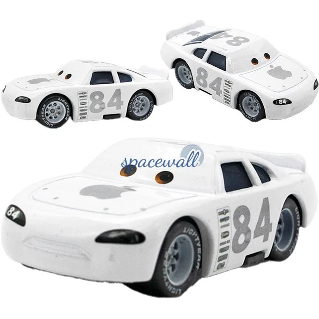DISNEY PIXAR CARS No.84 White Apple Diecast Model Toy Car Kid Gift Play ...