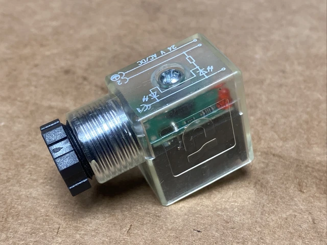 NEW CS ELECTRONICS Solenoid Valve Coil Connector w/ Red Indicator Light ...