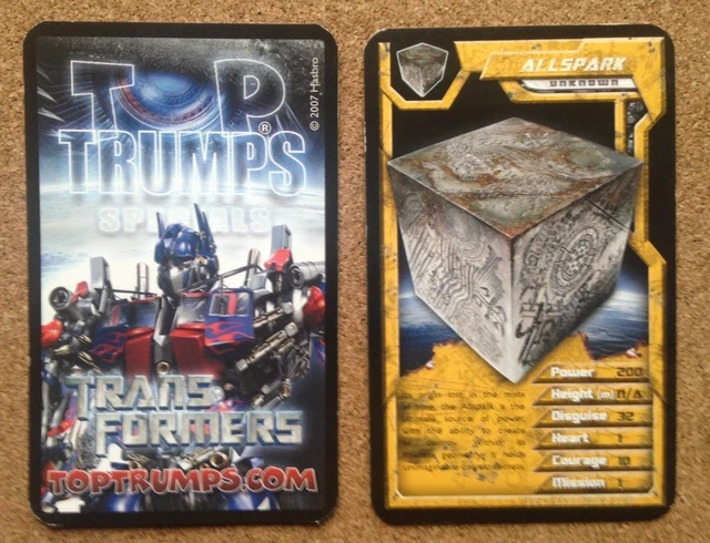 TOP TRUMPS SINGLE Cards Transformers Alien Mechanical Robots Various ...