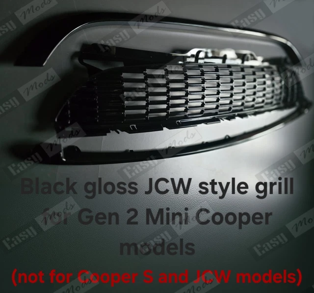 MINI COOPER JCW Style Black Gloss Aero Grill for R55 R56 R57 R58 R59 ...