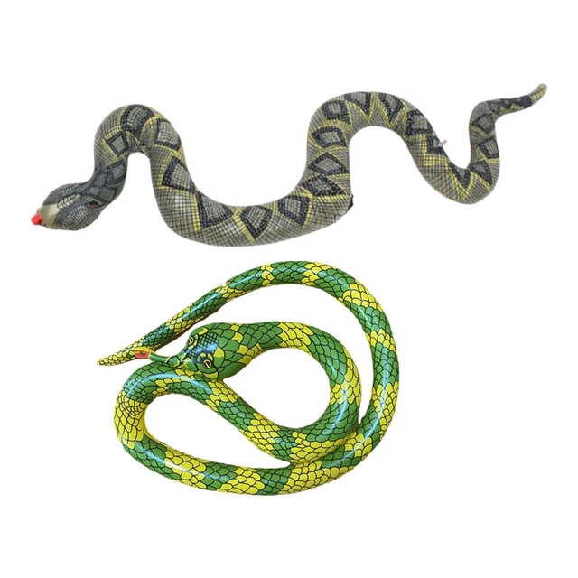 REALISTIC INFLATABLE SERPENT Toy 4ft Long Lifelike Reptile Figurine Fun ...