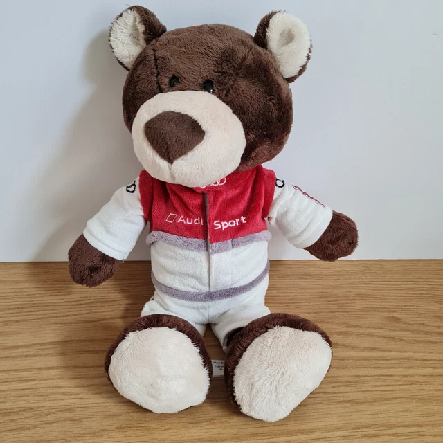 GENUINE OFFICIAL AUDI Sports Teddy Bear Plush Soft Toy Large 40cm 16 ...