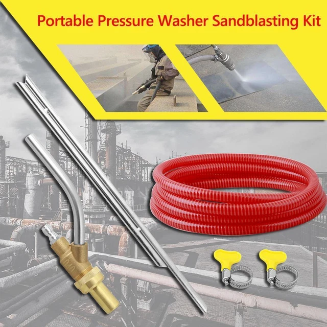 PORTABLE WET SAND Blaster Pressure Washer Sandblasting Kit 1/4 Quick ...