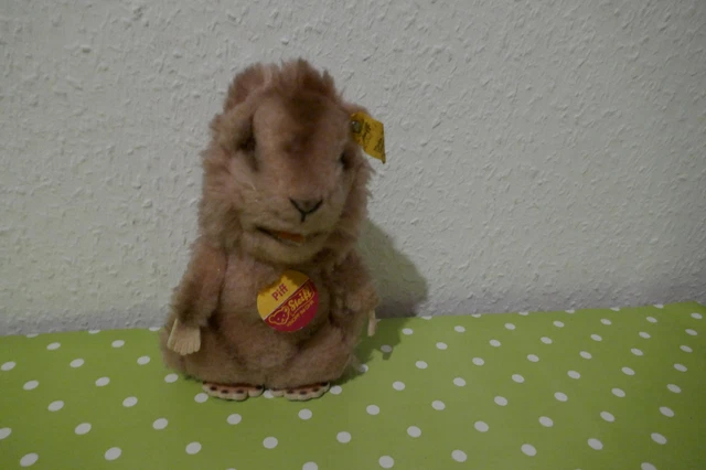 STEIFF PIFF MURMELTIER/MARMOT 2200/17 Dralon 1970s Vintage Werbetier ...