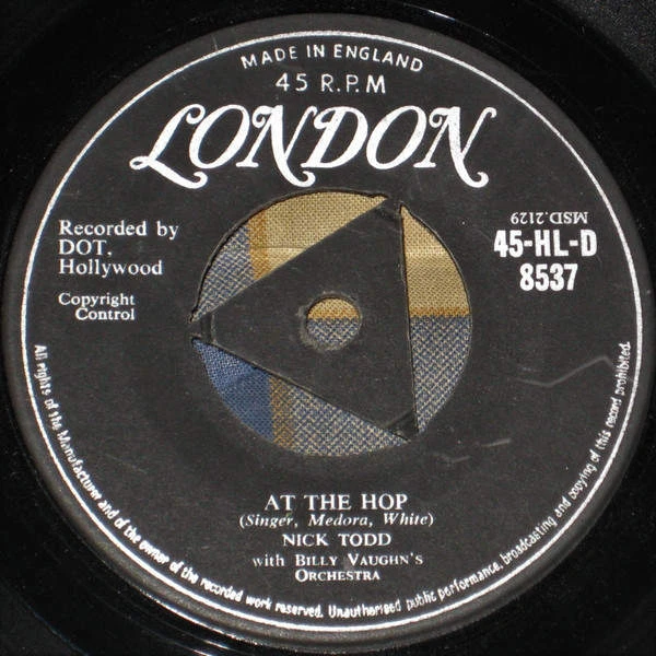 NICK TODD WITH Billy Vaughn And His Orchestra - At The Hop / I Do (7 ...