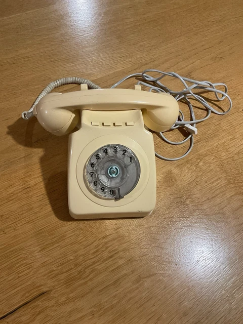 VINTAGE ROTARY TELEPHONE Fully Functional. Cream £14.01 - PicClick UK