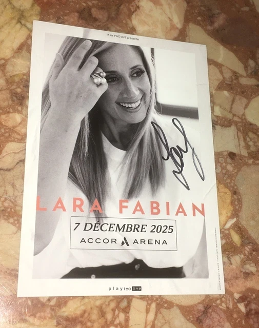 FLYER DÉDICACE AUTOGRAPH Lara Fabian Je Suis La Tour Accor Arena Bercy 2025 EUR 5,00 - PicClick FR