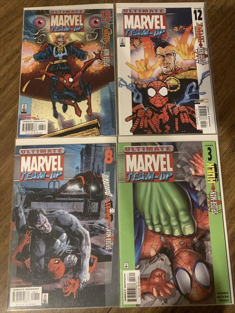 ULTIMATE MARVEL TEAM-UP #3, 8, 12, 13 VF/NM Spider-Man Dr Strange Hulk ...