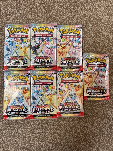 POKEMON TCG PRISMATIC Evolutions Booster Pack x7 Packs | New & Sealed ...