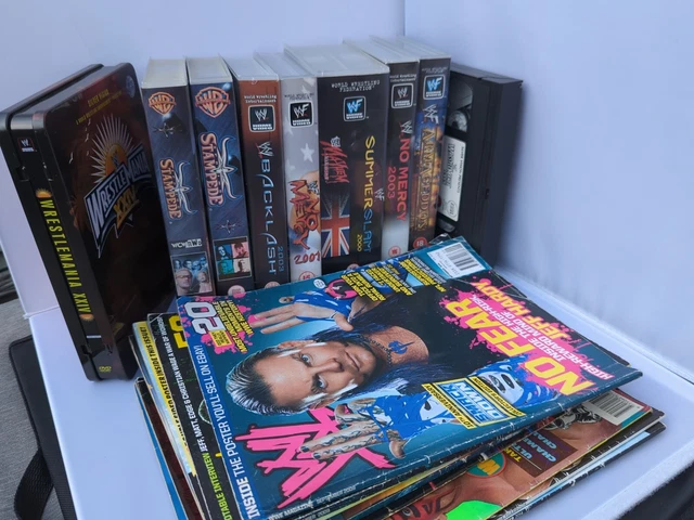 WWF WRESTLING VHS Video Tapes & 1993 upwards Magazines WWE £25.00 ...