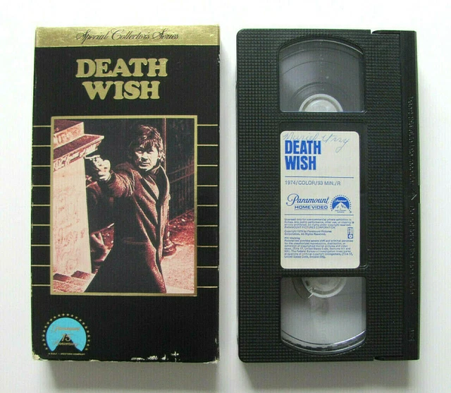 DEATH WISH ~ 1986 VHS (1974 Movie) TESTED Special Collector's Series ...
