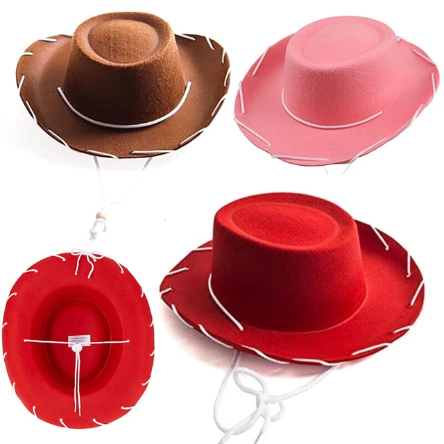 KIDS COWBOY HAT W/ String Wild Western Cowgirl Boy Girl Unisex Fancy ...