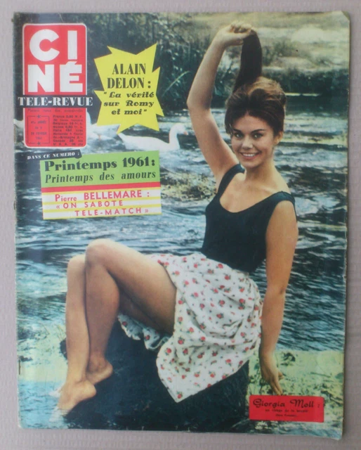 -- CINÉ TÉLÉ Revue (8). Alain Delon / Romy Schneider -- Février 1961 EUR 5,00 - PicClick FR