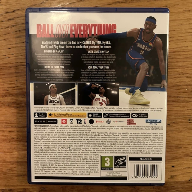 NBA 2K26 PLAYSTATION 5 Basketball Game New £20.43 - PicClick UK